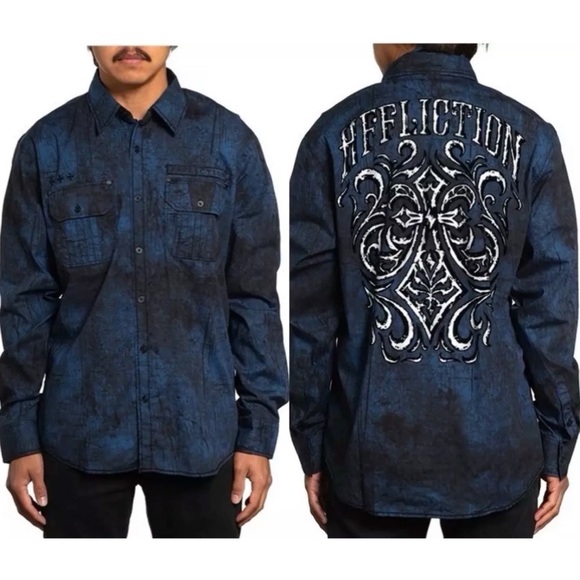 Affliction | Shirts | Affliction Mens Button Down Shirt Sigma ...